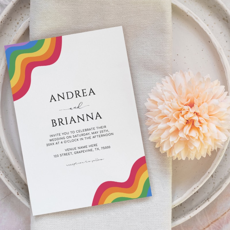 Lesbian Wedding Invitation - Etsy