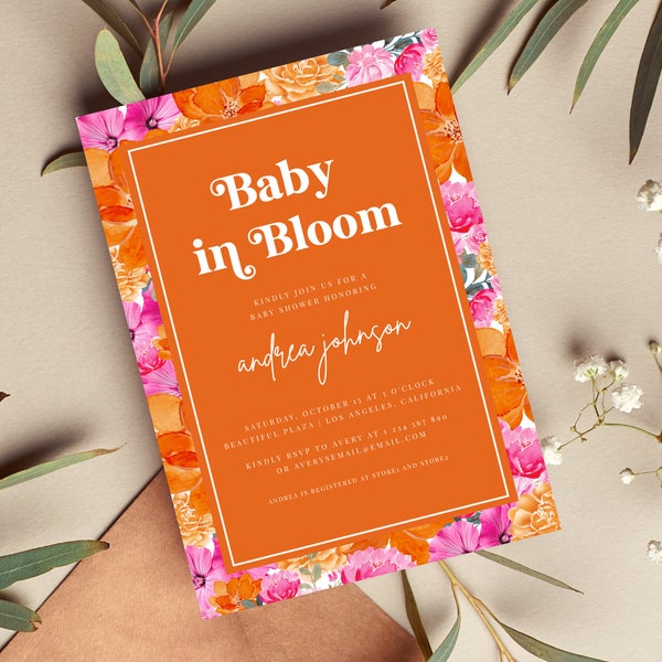 Orange Baby Shower - Etsy