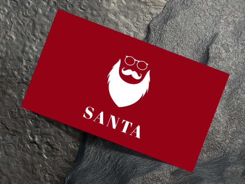 Santa Services Business Card Modern DIY Santa Business Card Template ...