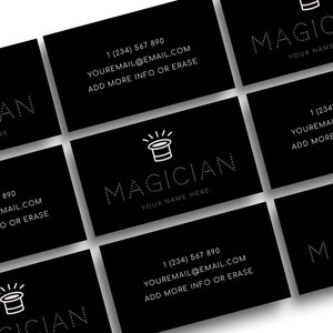 Illusionist Magician Magic Hat Card Black & White, Social Media Icons ...