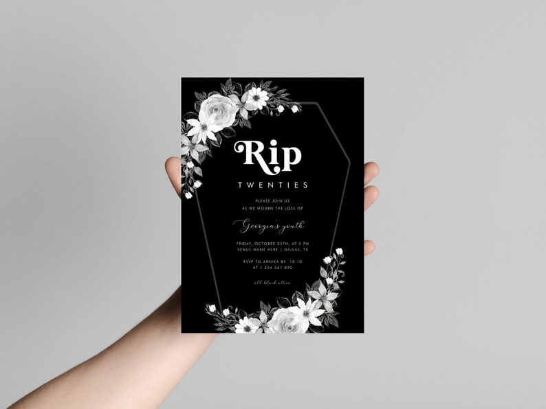 RIP a mi invitación de fiesta de cumpleaños de los años veinte ...