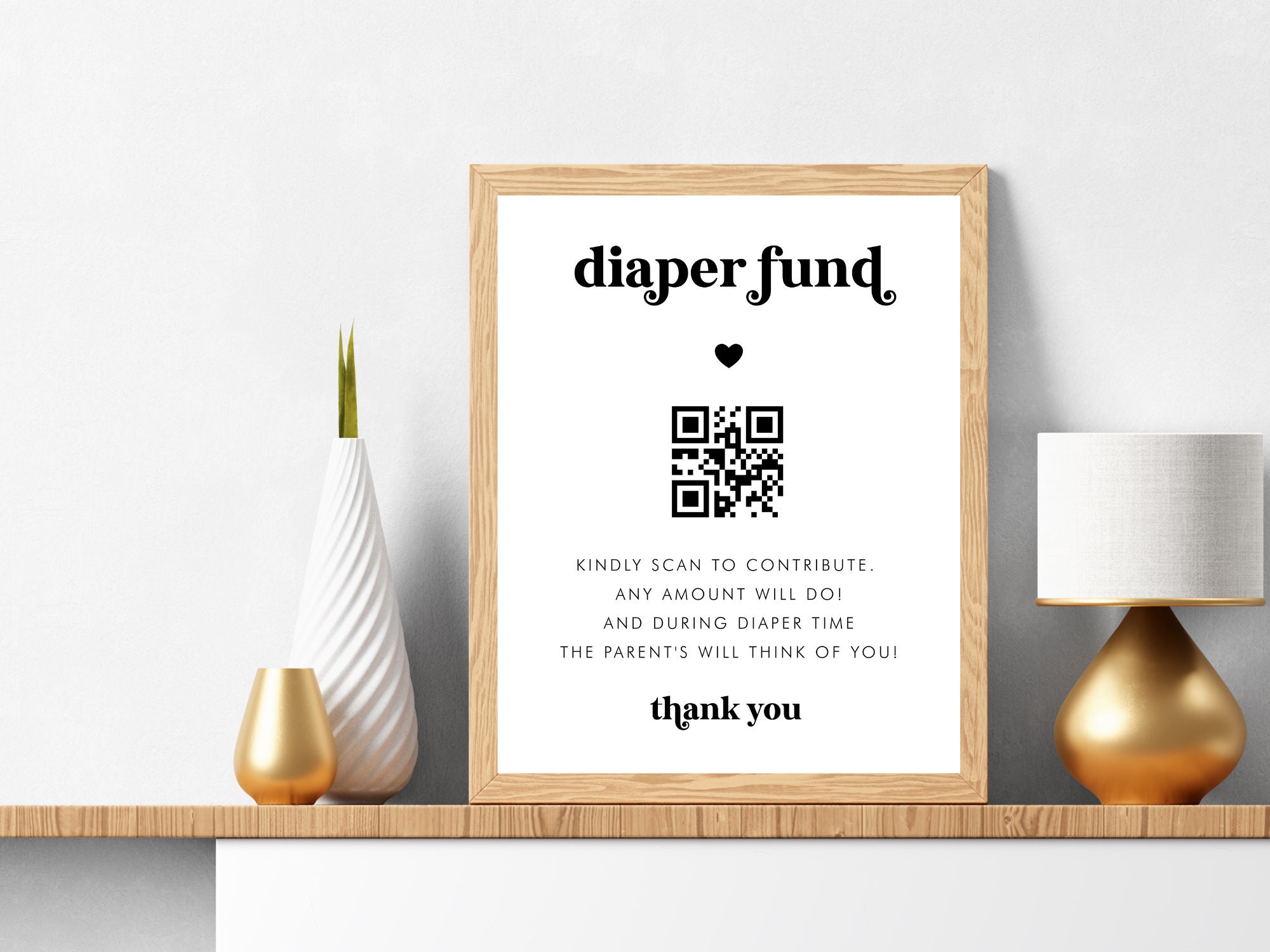 Editable Diaper Fund Baby Shower Sign Digital Printable Diaper Fund ...
