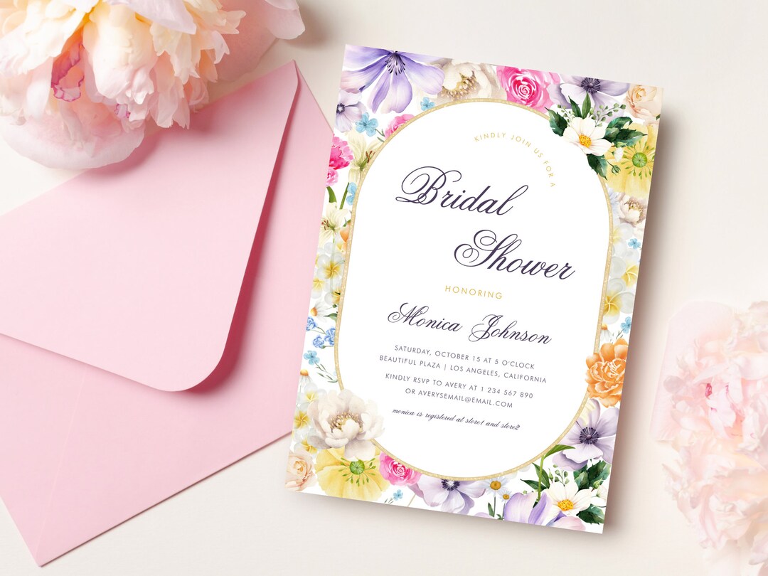 Garden Tea Party Aesthetic Bridal Shower Invitation | Regencycore ...