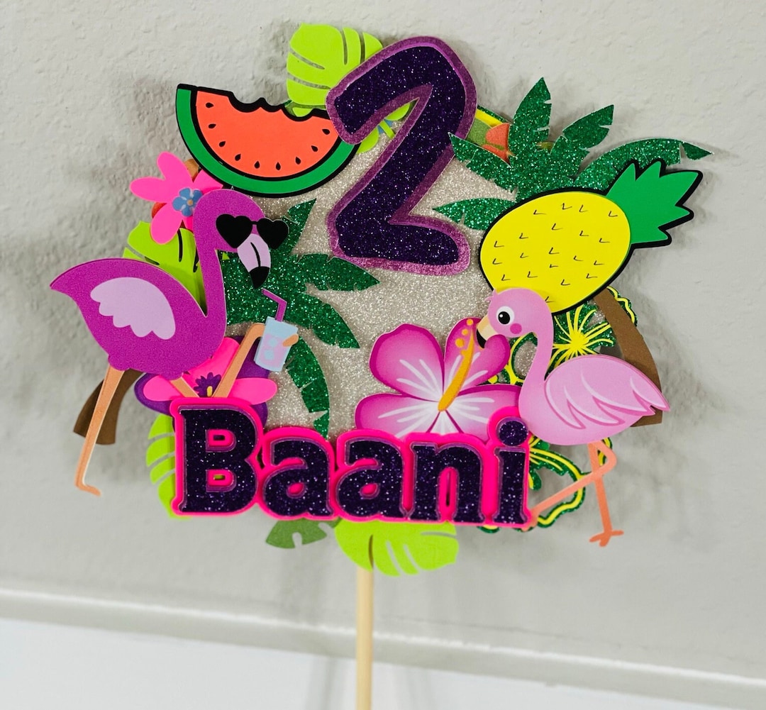 Tropical Cake Topper - Etsy