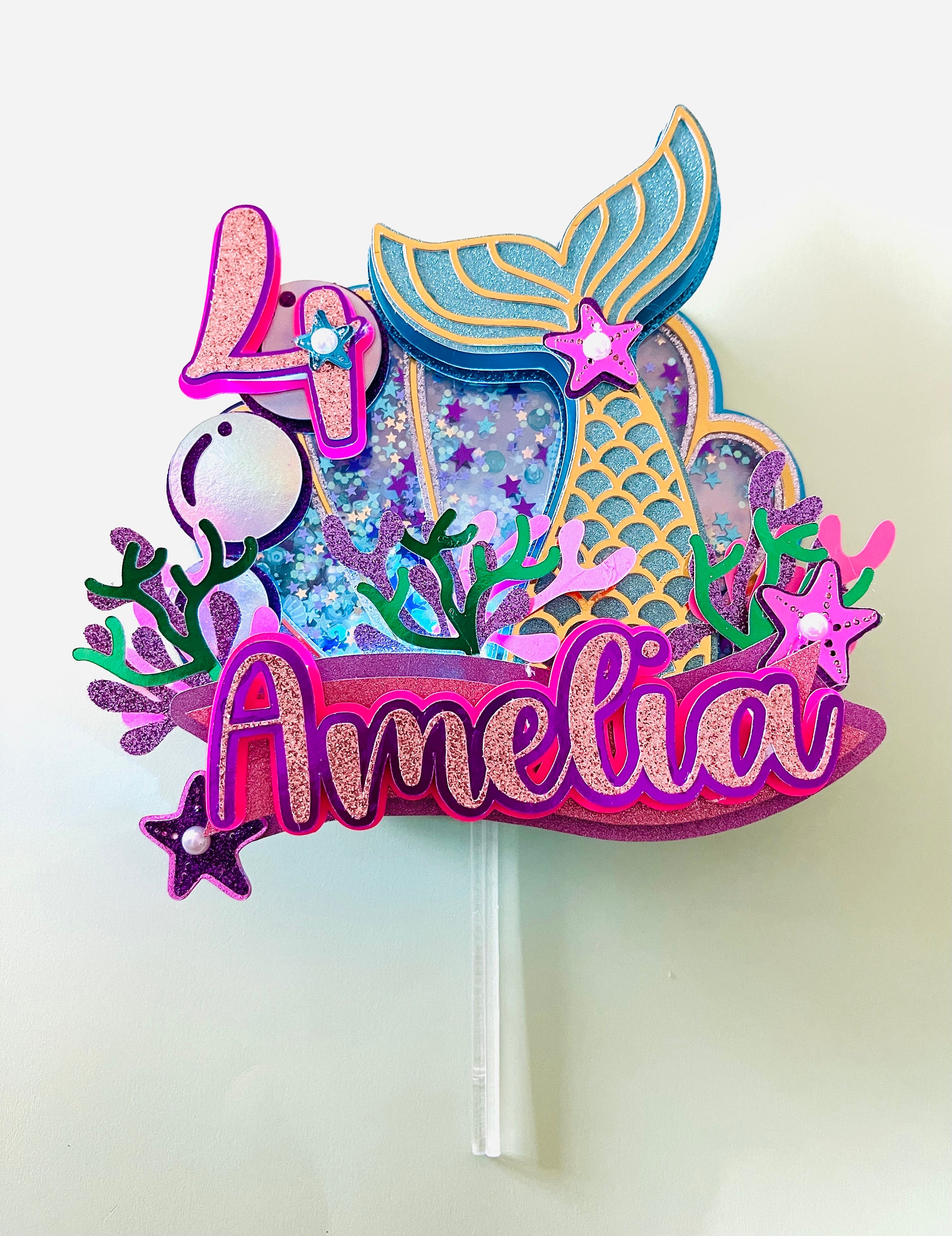 Mermaid Cake Topper - Etsy