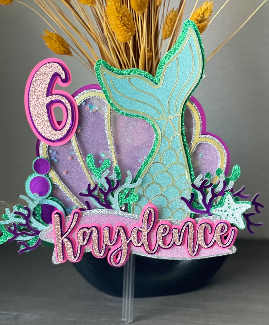 Mermaid Cake Topper - Etsy