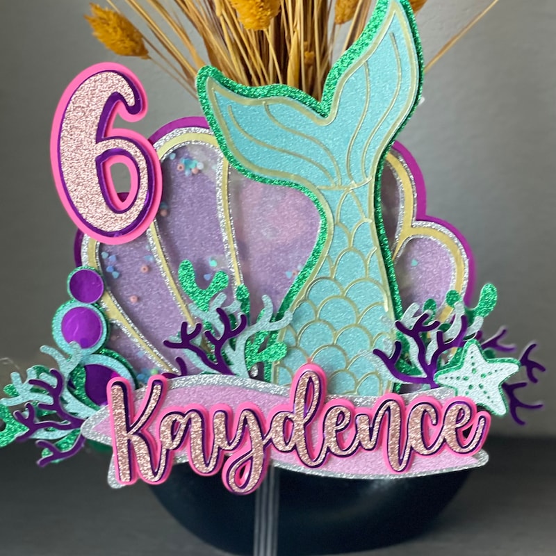 Mermaid Cake Topper - Etsy