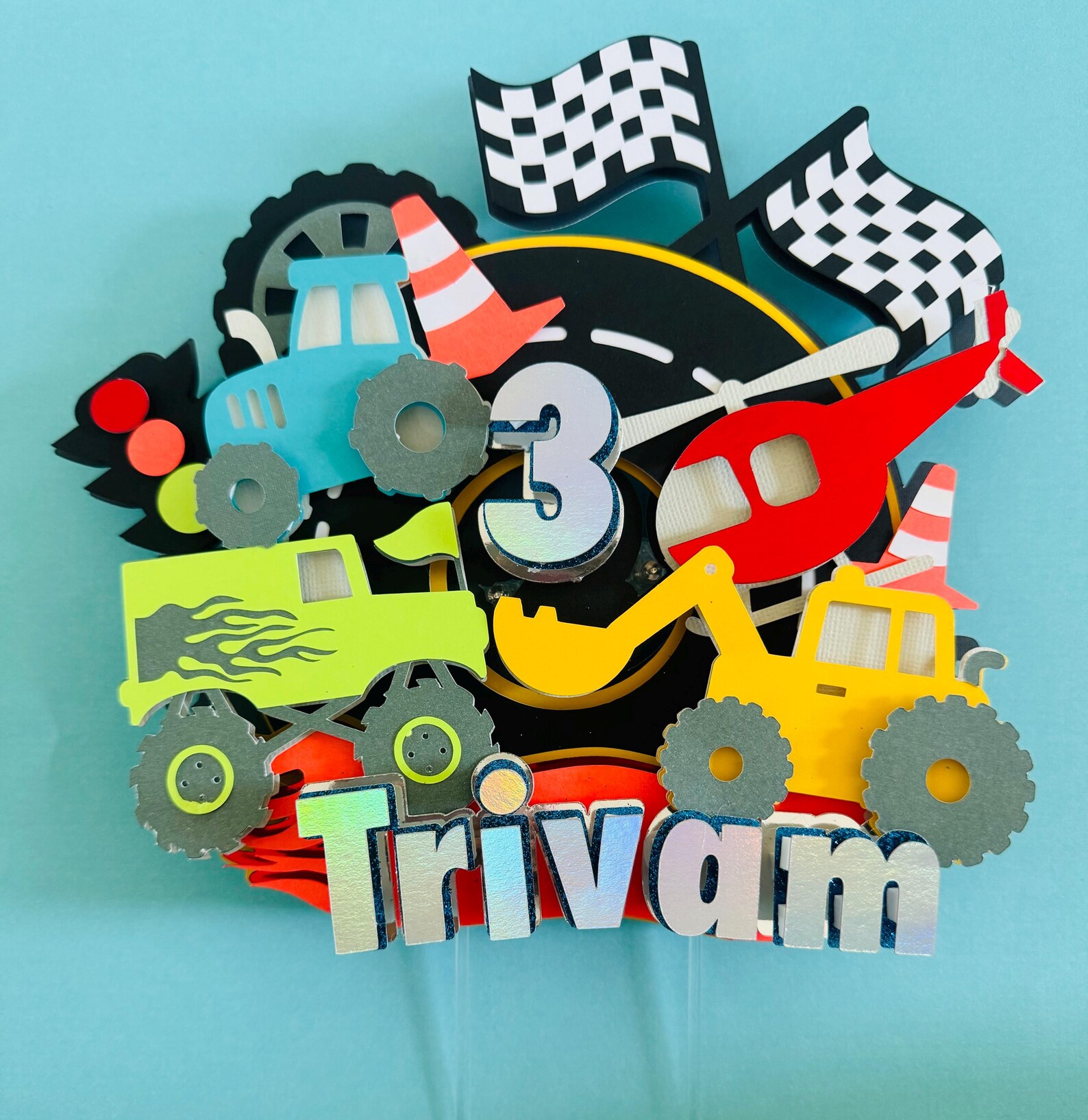 Transportation Cake Topper | Vehicle Birthday Cake Topper - Etsy