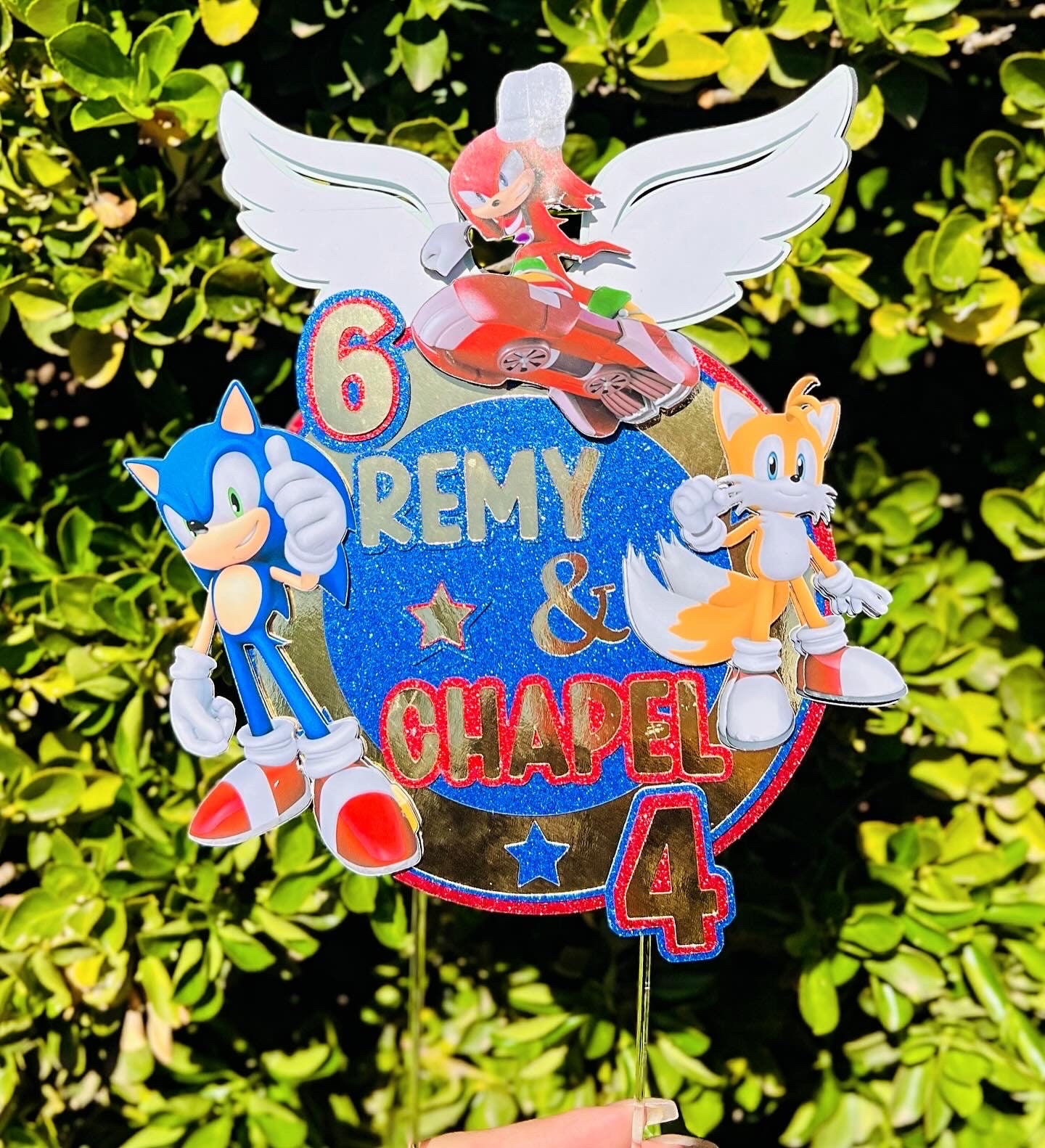 Custom Sonic & Characters Cake Topper - Etsy