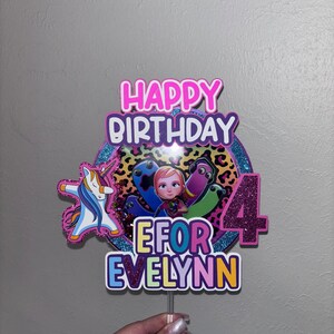 Custom A for Adley Shaker Cake Topper - Etsy