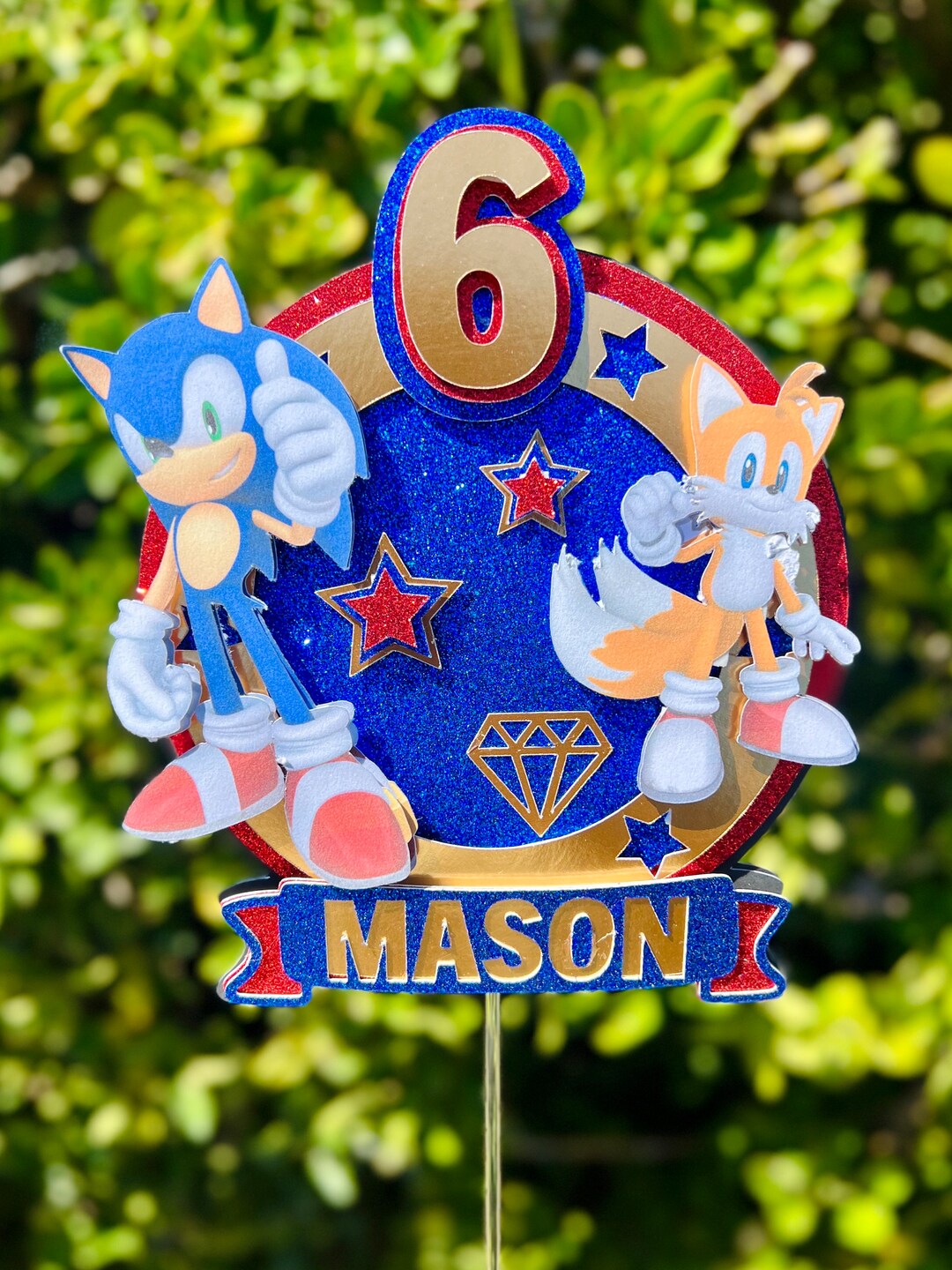 Custom Sonic the Hedgehog Cake Topper - Etsy