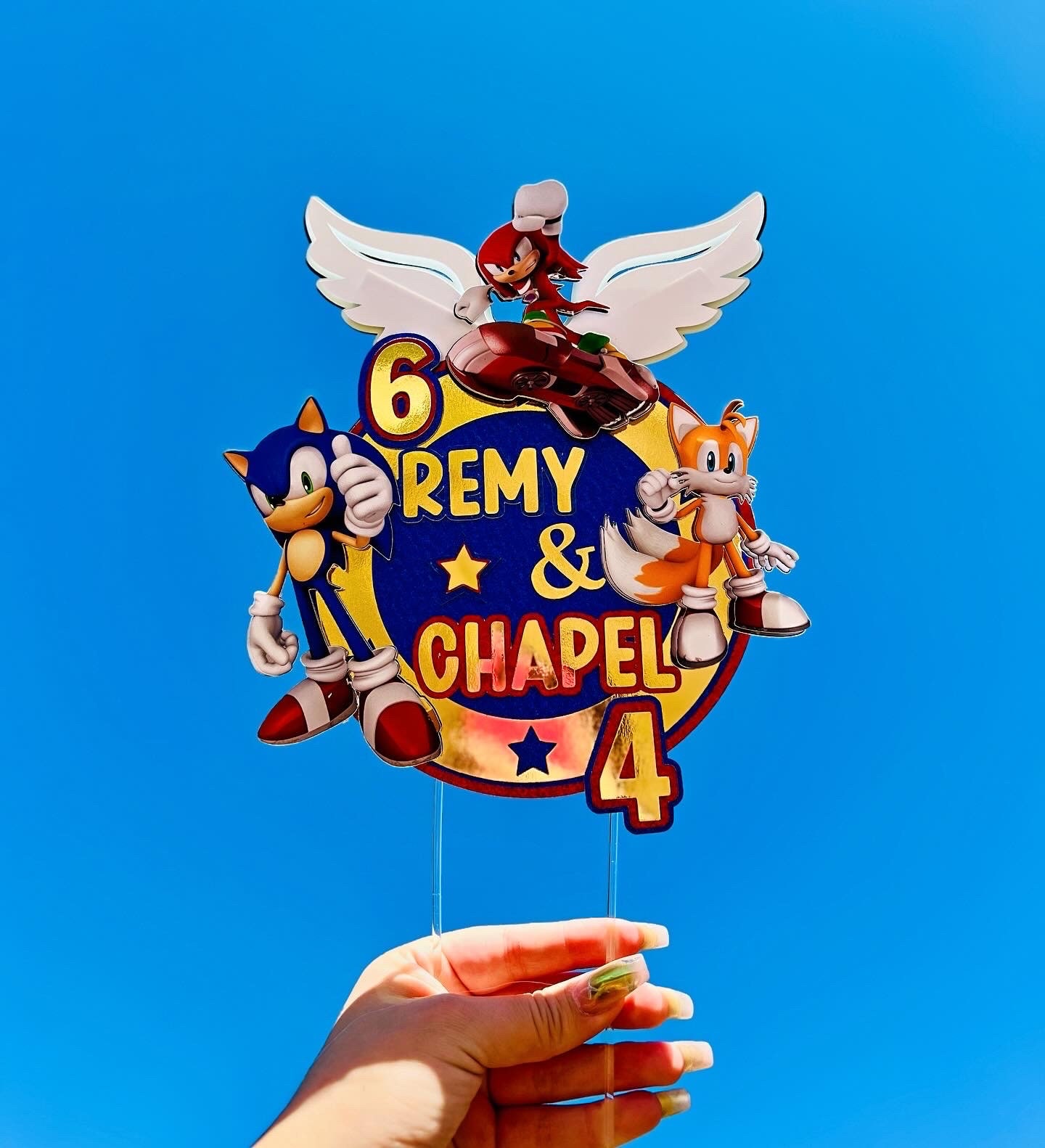 Custom Sonic & Characters Cake Topper - Etsy