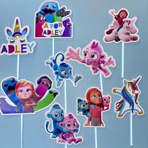Custom A for Adley Cupcake Toppers - Etsy