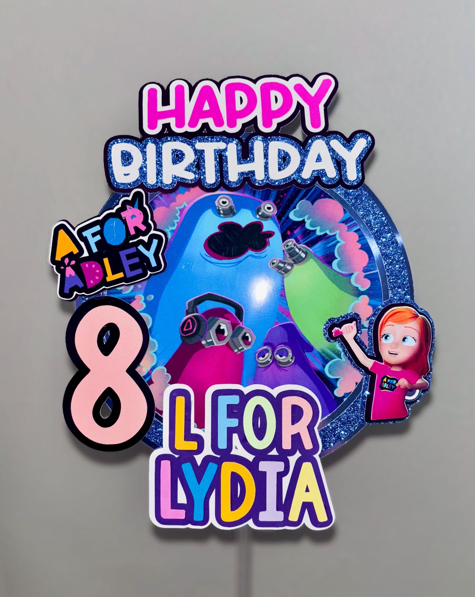 Custom A for Adley Ghost Monsters Cake Topper - Etsy