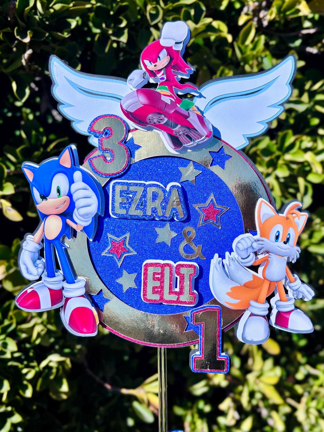 Custom Sonic & Characters Cake Topper - Etsy
