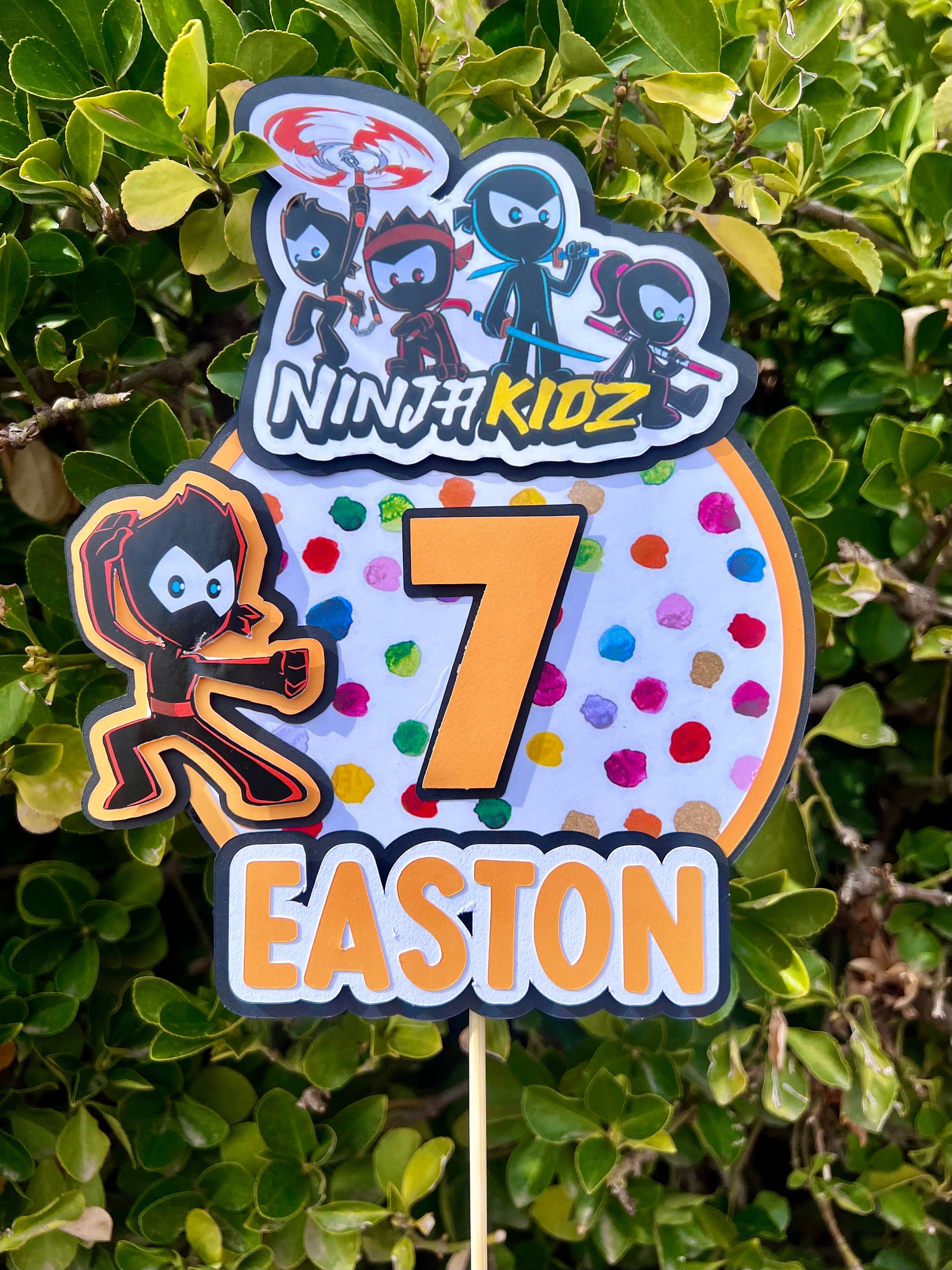 Custom Ninja Kidz Cake Topper Paxton Orange - Etsy