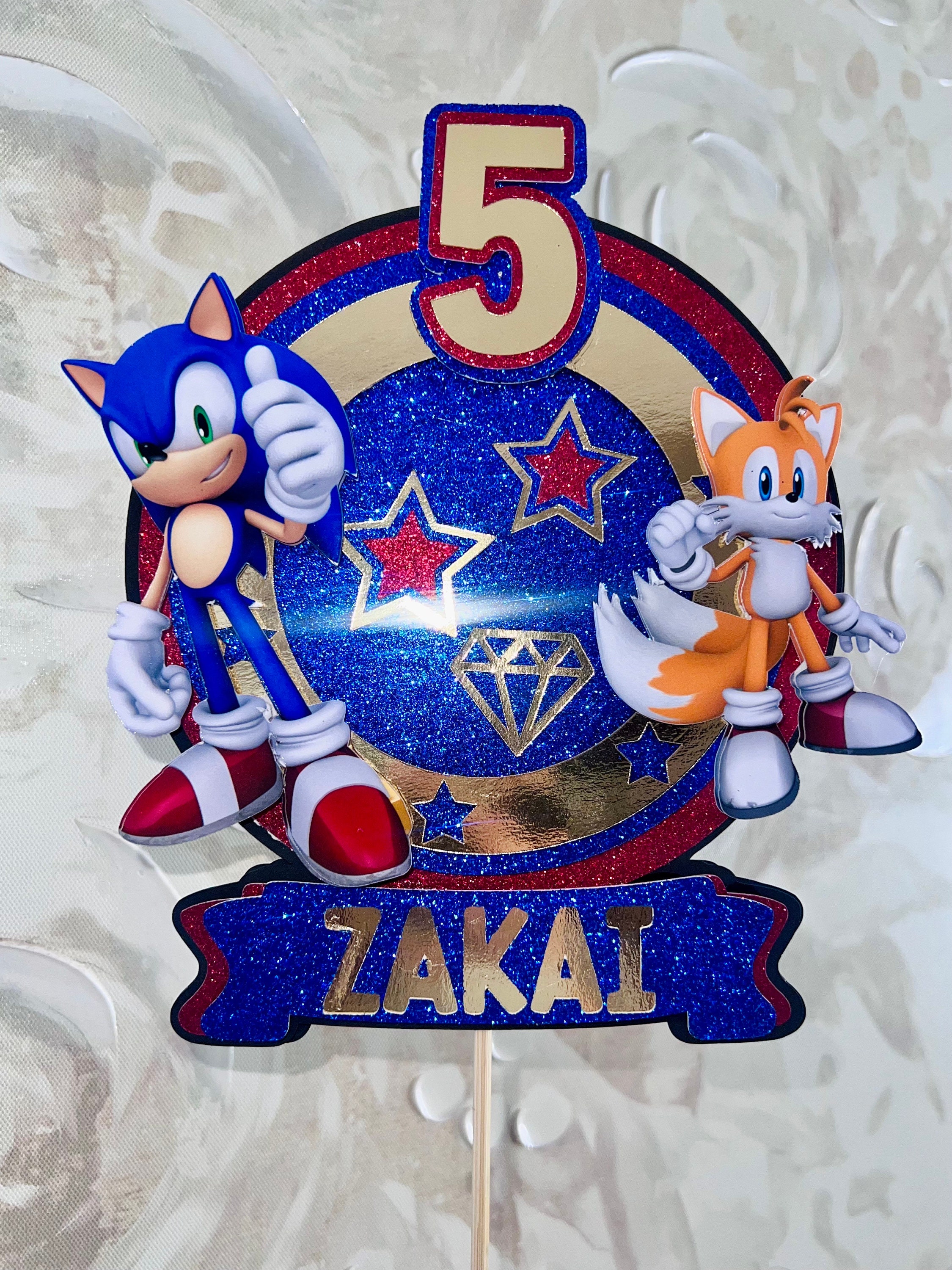 Custom Sonic & Characters Cake Topper - Etsy