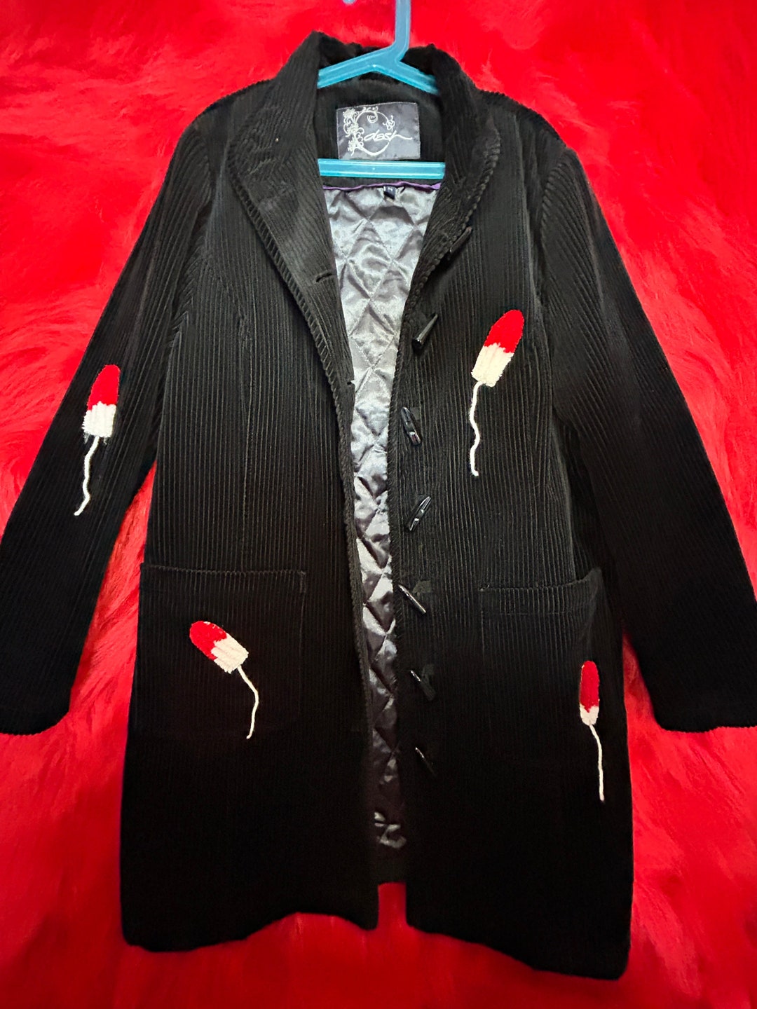 Bloody Tampon Black Corduroy Jacket - Etsy