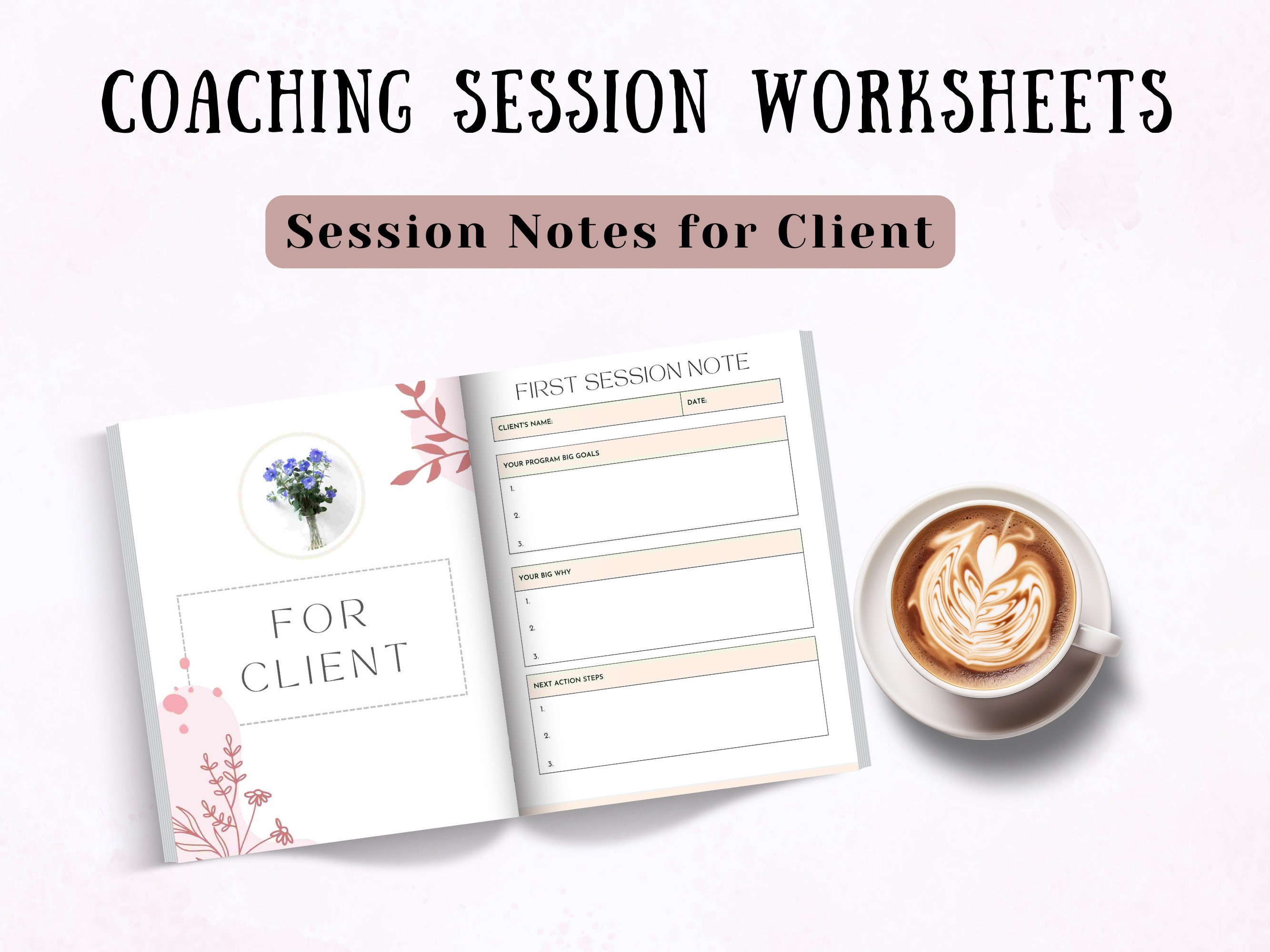 Coaching Session Worksheets, Client Session Canva Template for Coaches ...