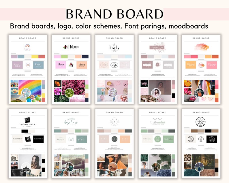 DIY Logo Design Kit Editable Brand Board and Branding - Etsy Israel