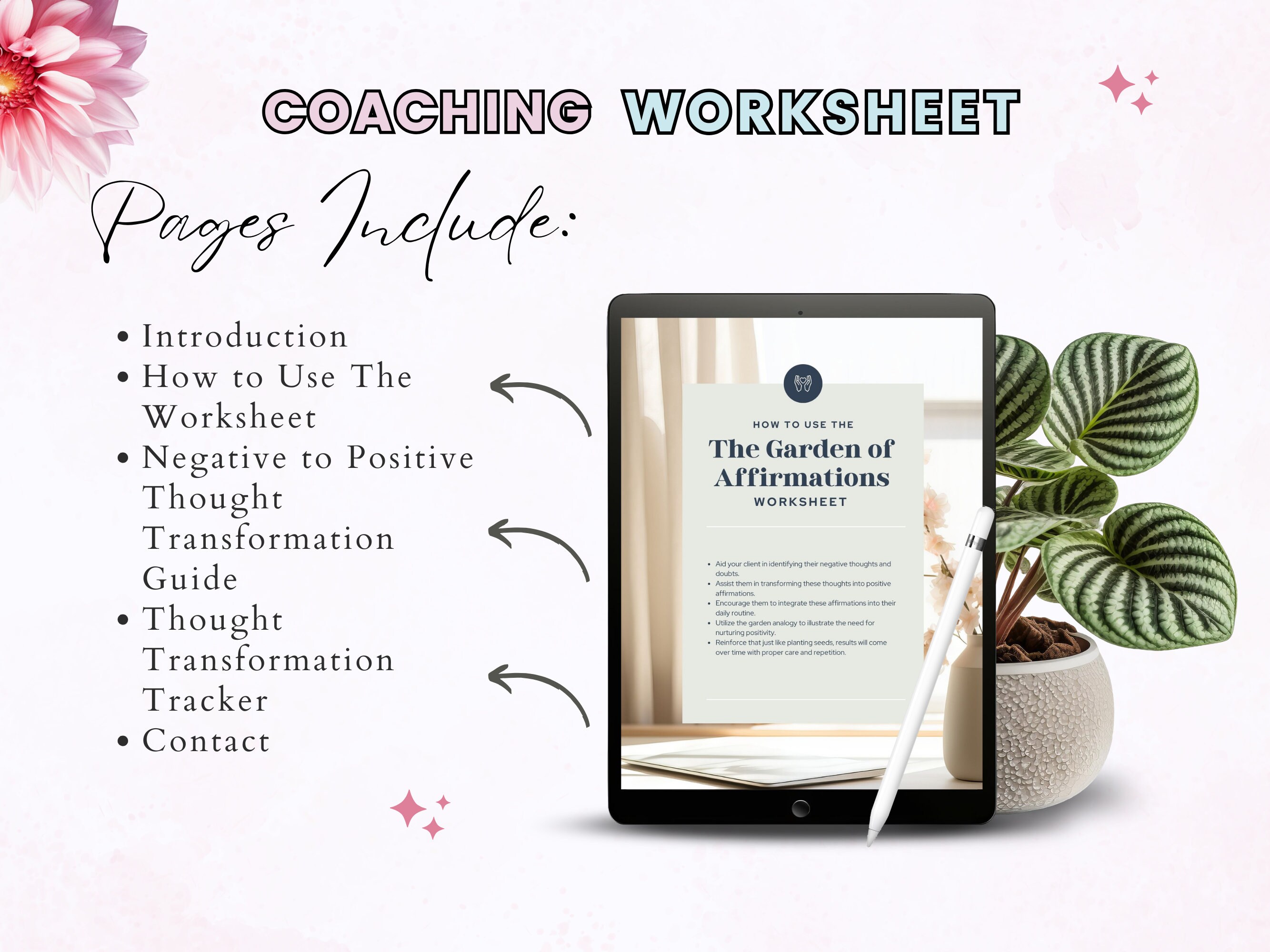 Coaching Worksheet Templates for Life Coaches, Client Session, Coaching ...