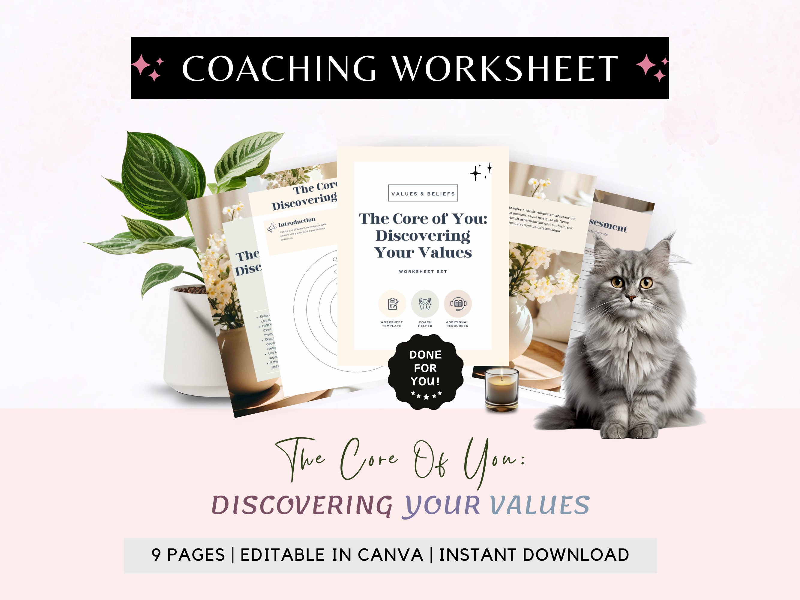 Coaching Worksheet Template for Coaches, Client Session, Coaching ...