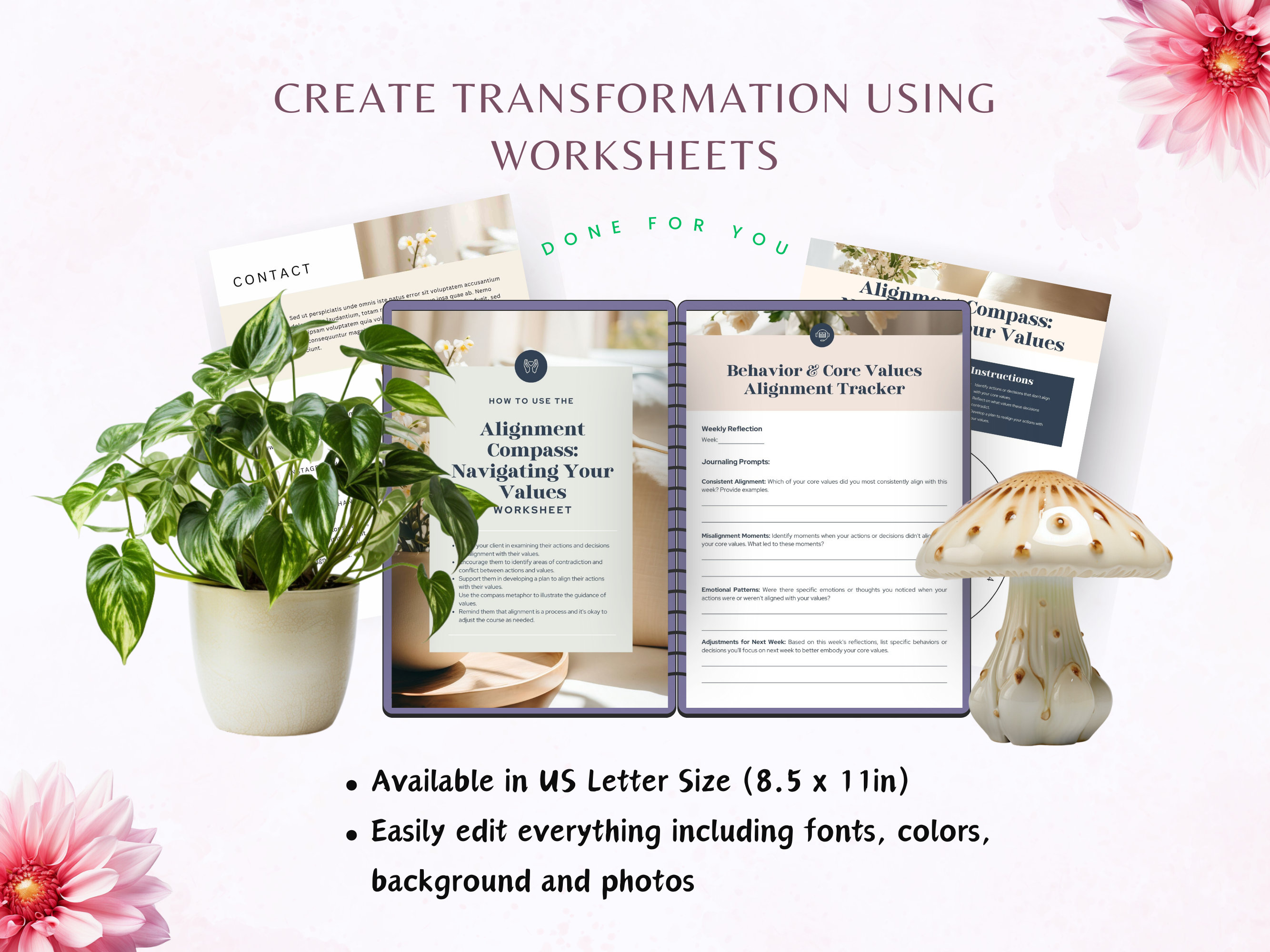 Coaching Worksheet Templates for Life Coaches, Client Session, Coaching ...