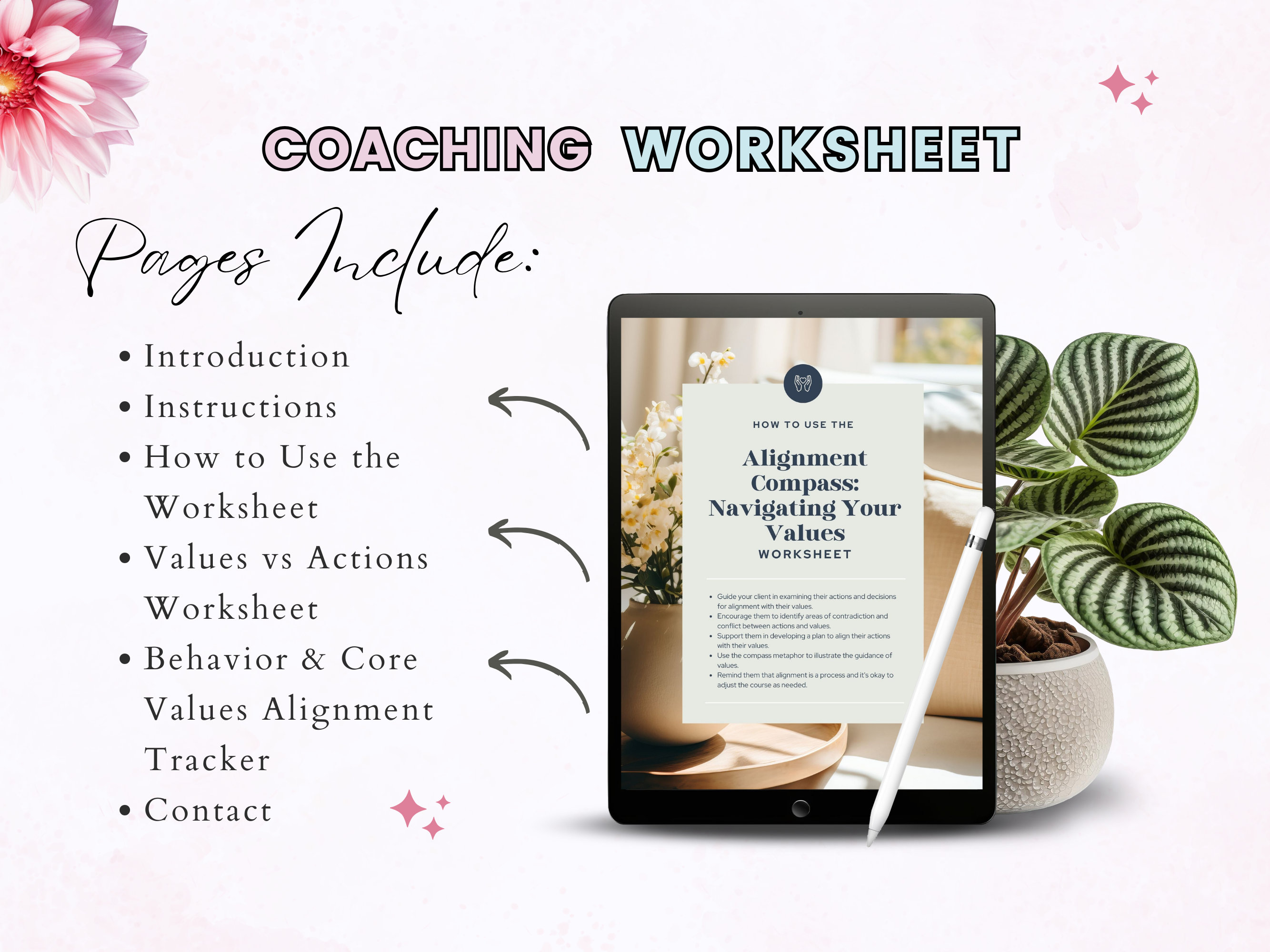 Coaching Worksheet Templates for Life Coaches, Client Session, Coaching ...