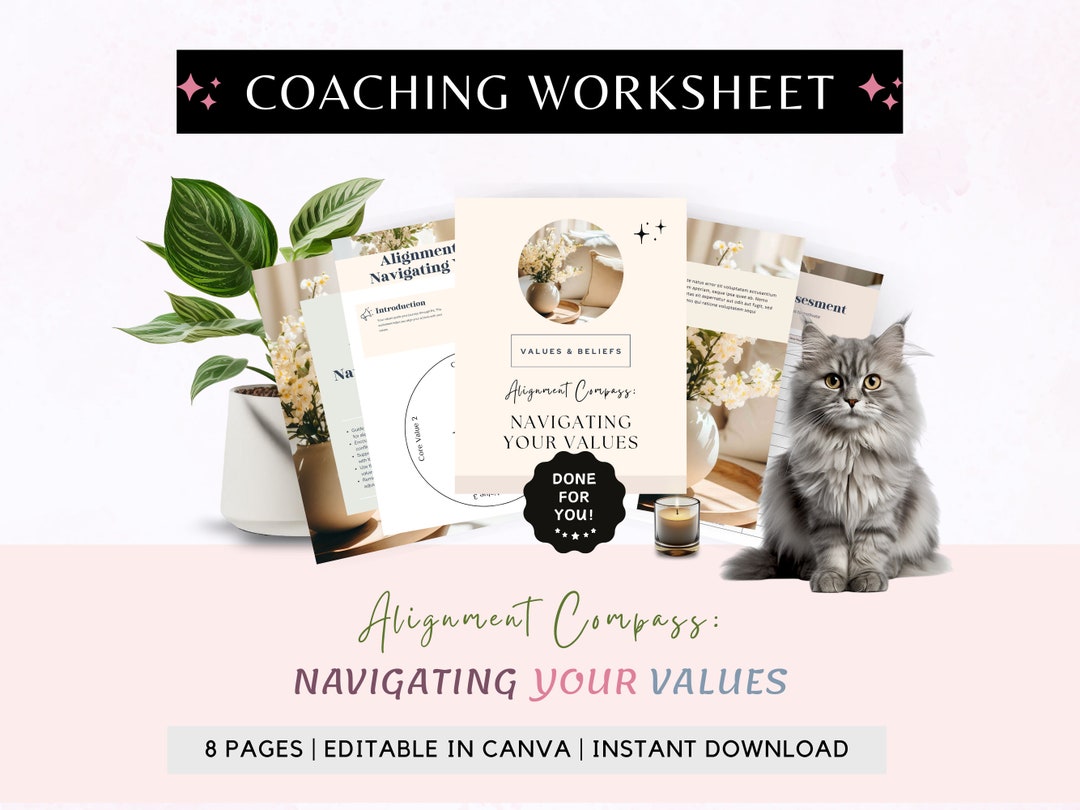 Coaching Worksheet Templates for Life Coaches, Client Session, Coaching ...