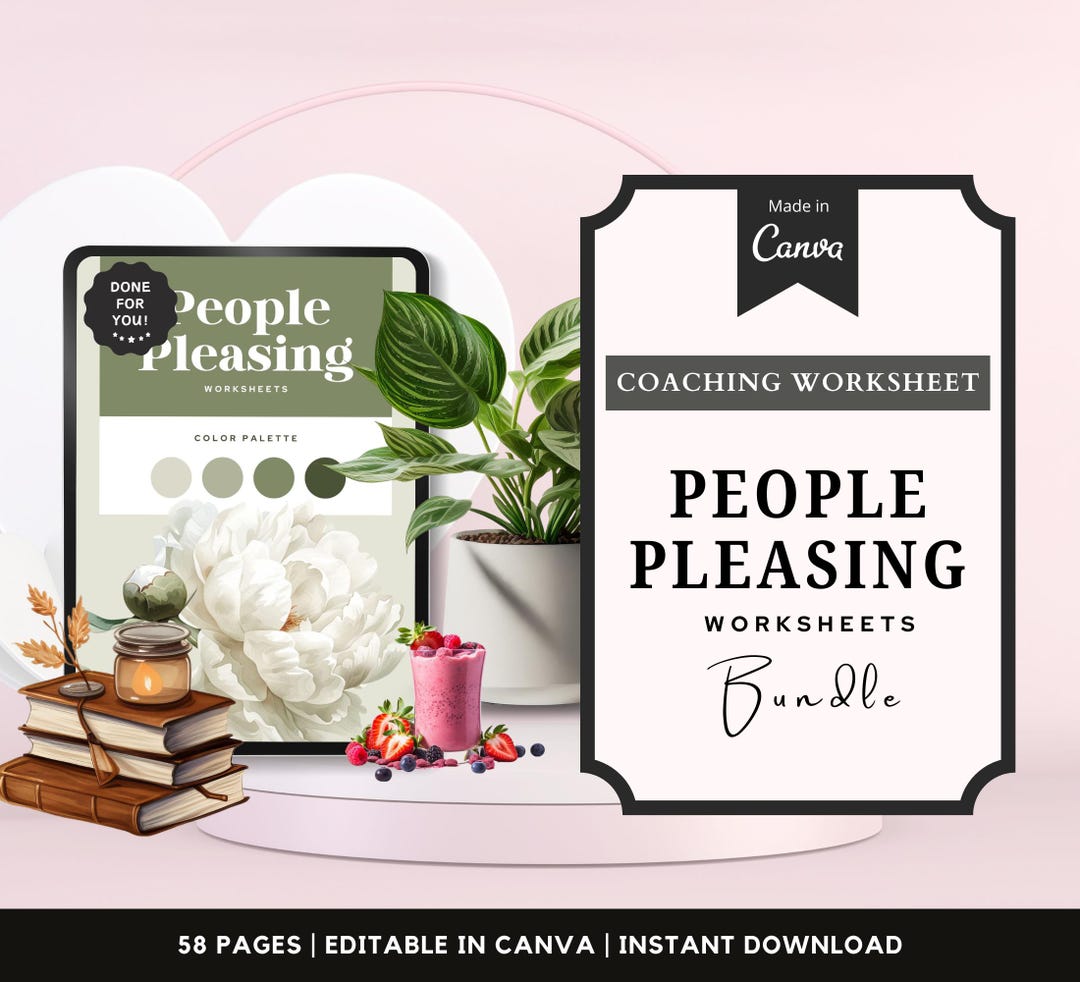 People Pleasing Worksheet Set Templates, Coaching Worksheet for Life ...