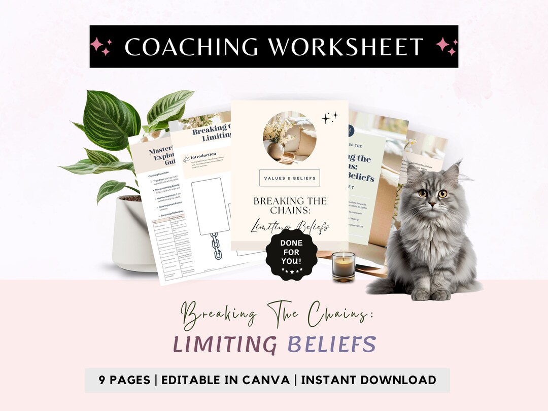 Coaching Worksheet Templates for Life Coaches, Client Session, Coaching ...