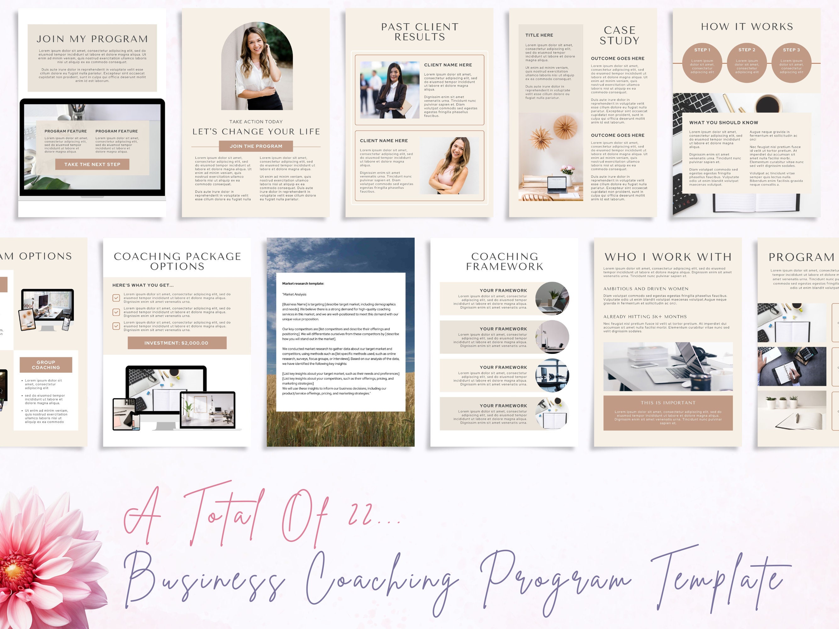 Business Coaching Program Template for Life Coaches, Coach Branding ...