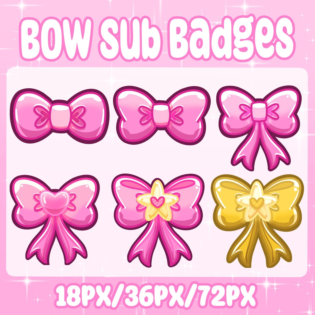Bow Sub Badges - Etsy