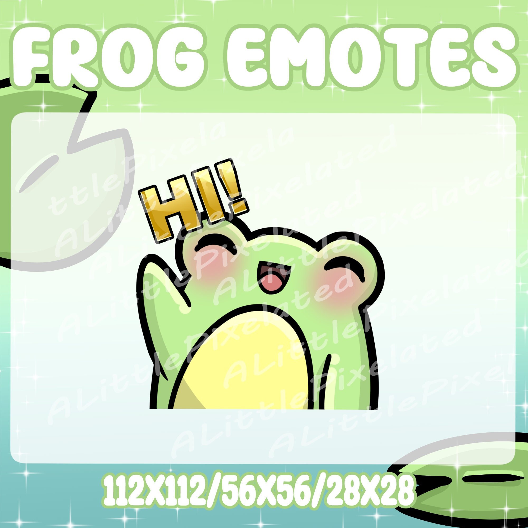 Cute Waving Frog Emote - Etsy