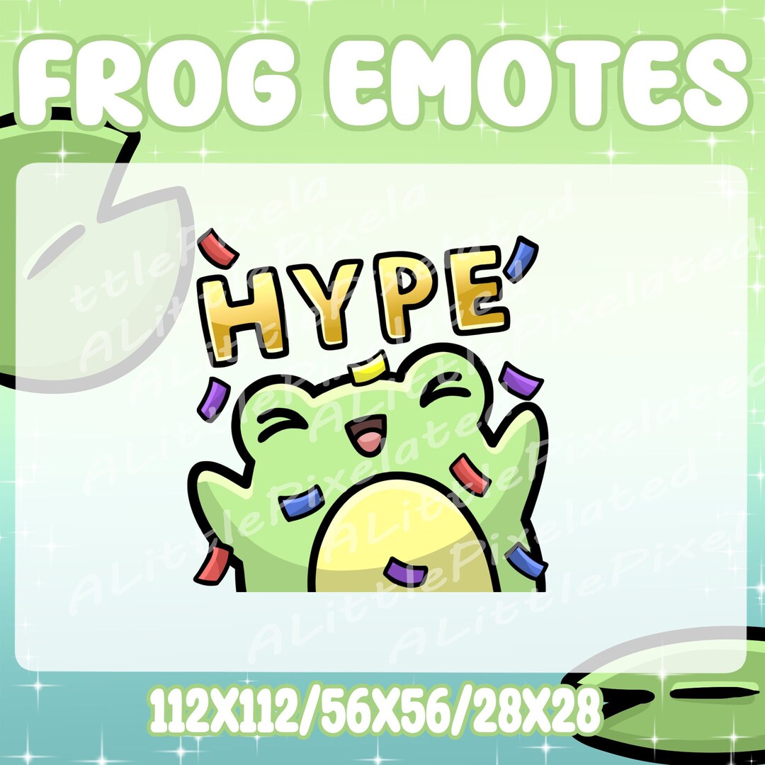 Cute HYPE Frog Emote - Etsy