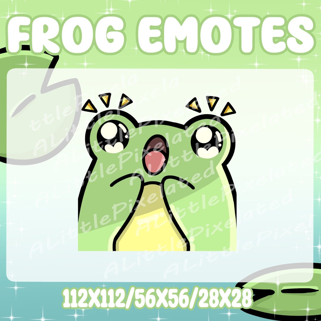 Cute Surprised Frog Emote - Etsy