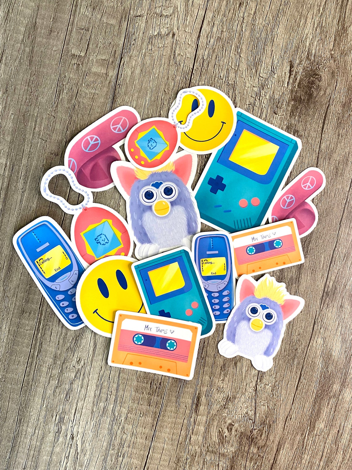 90's Kid Nostalgia Stickers Y2K Trendy Stickers 90s Party Decor ...