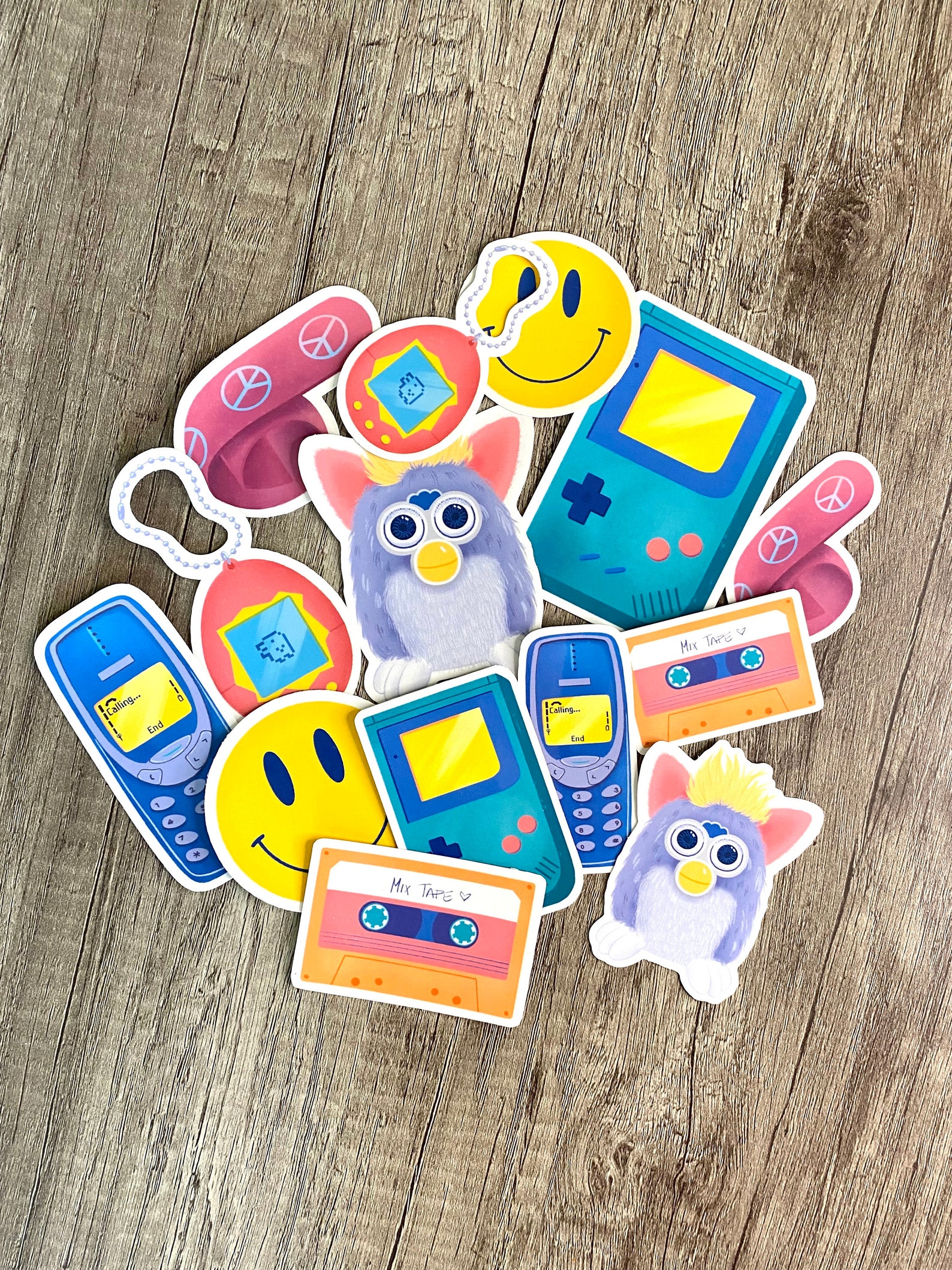 90's Kid Nostalgia Stickers Y2K Trendy Stickers 90s Party Decor ...