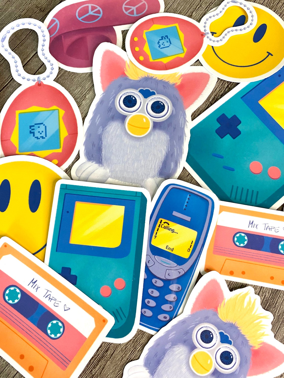 90's Kid Nostalgia Stickers Y2K Trendy Stickers 90s Party Decor ...