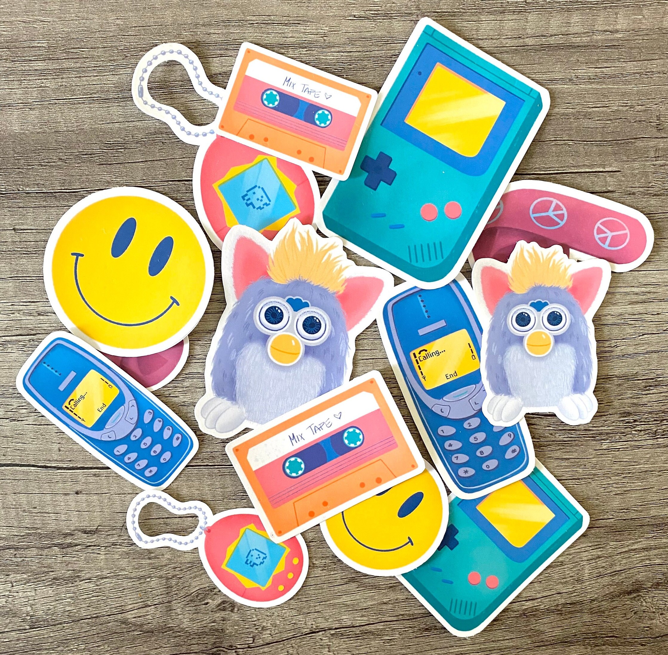 90's Kid Nostalgia Stickers Y2K Trendy Stickers 90s Party Decor ...