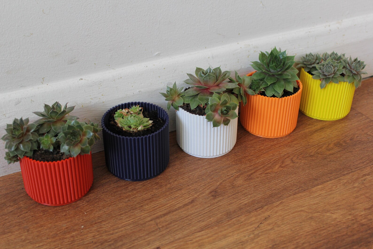Set of 5 Indoor Small Planters Multiple Mix Colours Pots for Plant ...