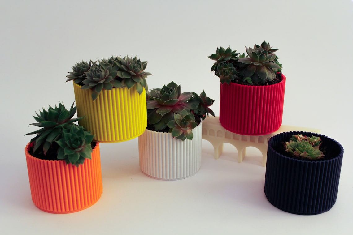 Set of 5 Indoor Small Planters Multiple Mix Colours Pots for - Etsy