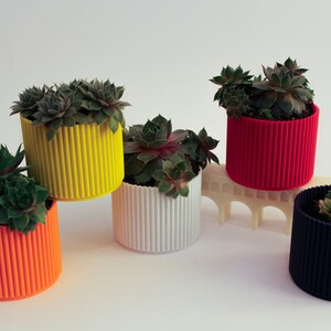 Set of 5 Indoor Small Planters Multiple Mix Colours Pots for - Etsy