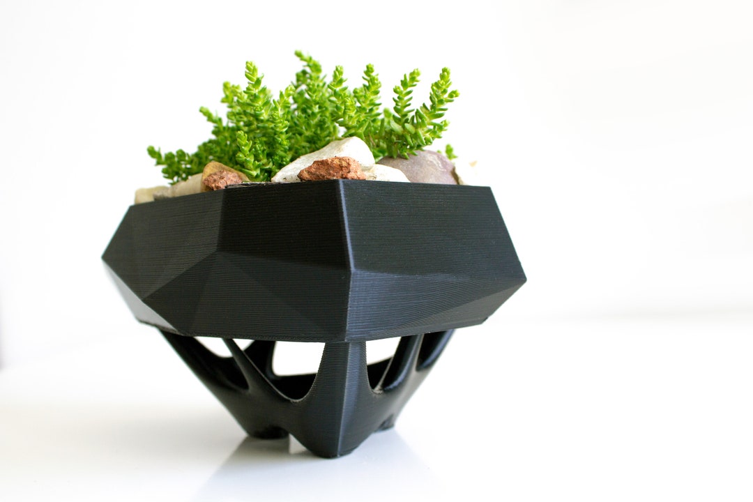 Indoor 3d Printed Planter Modern Futuristic Organic Shape Pot Eco ...