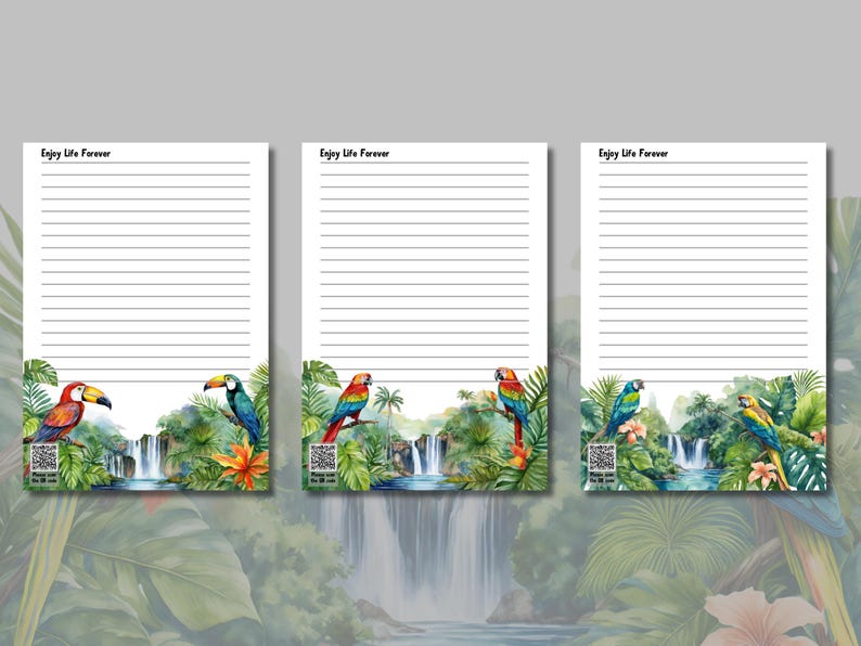 A4 A5 Bird PDF Printable Letter Writing Paper, Enjoy Life Forever JW ...