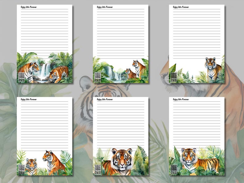 Tiger Jungle Letter Writing Paper: A4 A5 Printable (PDF) - Etsy
