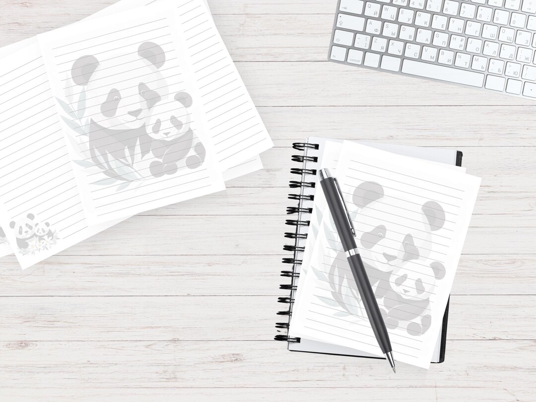 Origami Panda JW Letter Writing Paper Set of 4, Japanese-inspired Giant ...
