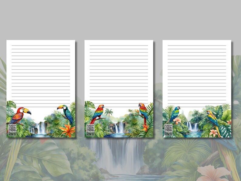 A4 A5 Bird PDF Printable Letter Writing Paper, Enjoy Life Forever JW ...