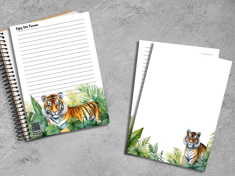 Tiger Jungle Letter Writing Paper: A4 A5 Printable (PDF) - Etsy