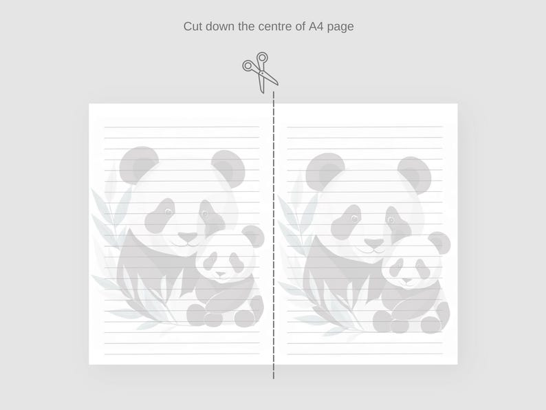 Origami Panda JW Letter Writing Paper Set of 4, Japanese-inspired Giant ...